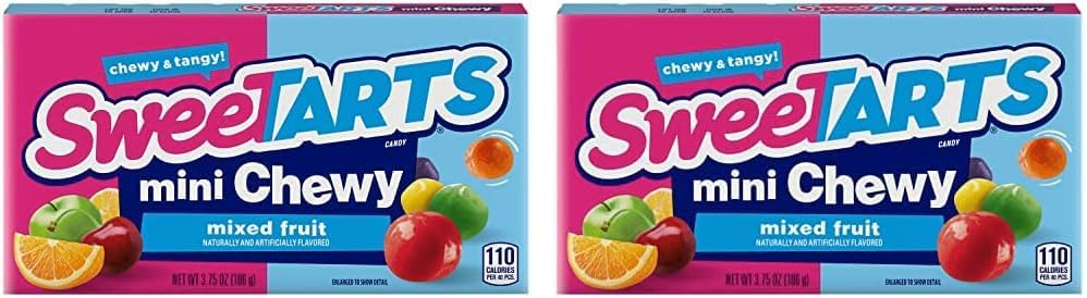 Amazon.com: SweeTARTS Mini Chewy Candy, 3.75 Ounce Theater Candy Boxes ...