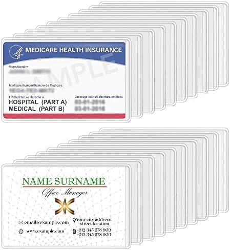 Wisdompro 10pcs Credit Card Holder Protector Sleeves, 6 Mil Soft and ...