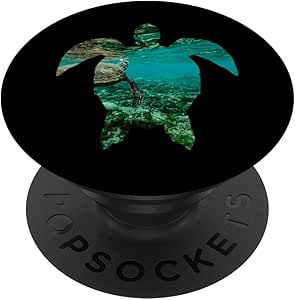 Amazon.com: Sea Turtle Underwater Ocean Creature PopSockets PopGrip ...