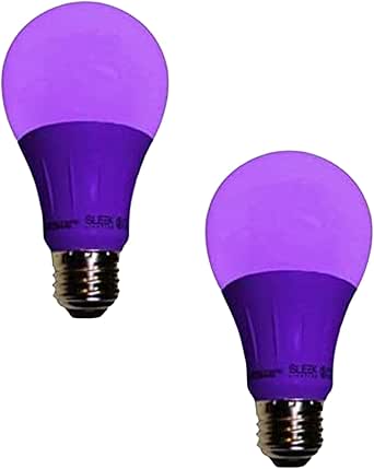 SLEEKLIGHTING Purple Light Bulb A19 LED, 120 Volt - 3-Watt Outdoor ...