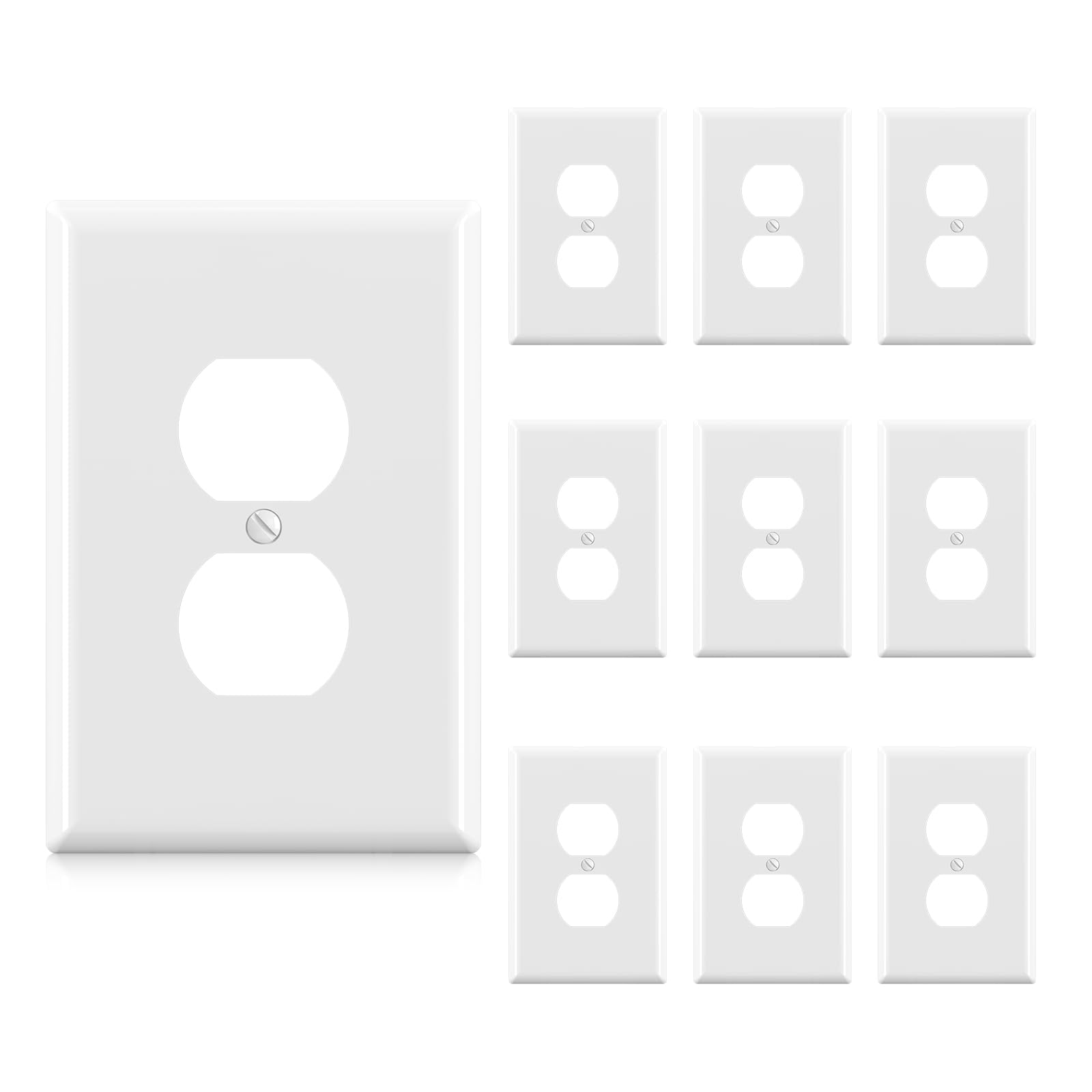 ELEGRP Large Size Outlet Covers Wall Plate, 1-Gang Duplex Electric ...