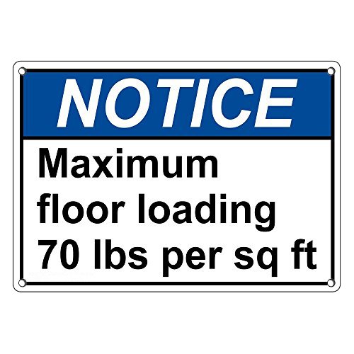 Weatherproof Plastic ANSI Notice Maximum Floor Loading 70 Lbs Per Sq Ft ...