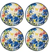 Amazon.com | UPware Lavender Melamine Dessert Plates, Floral-Shaped ...