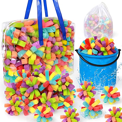 Reusable Water Balloons Kit, Including 24pcs DIY Sponge Water Bombs ...