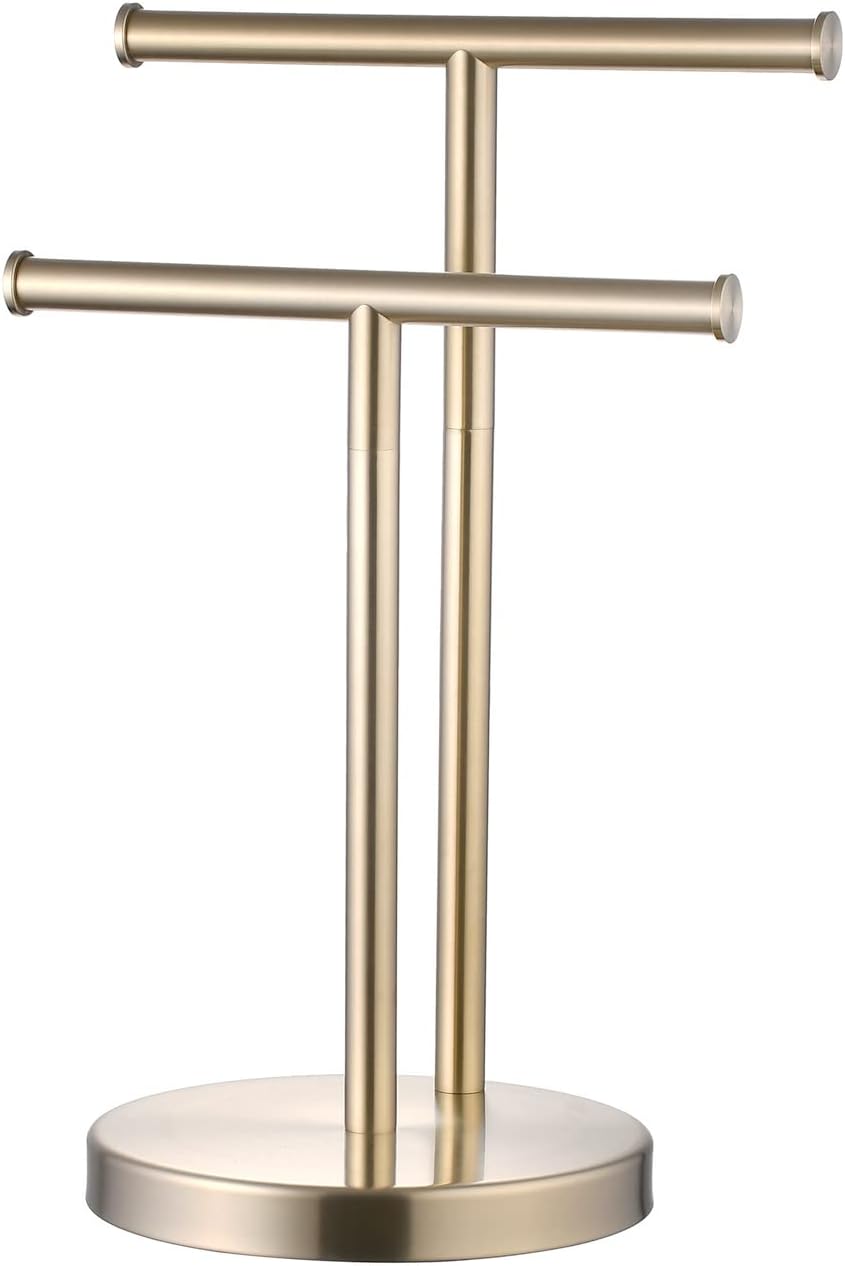 Amazon.com: KOKOSIRI Hand Towel Bars Standing Towel Rack with Marble ...