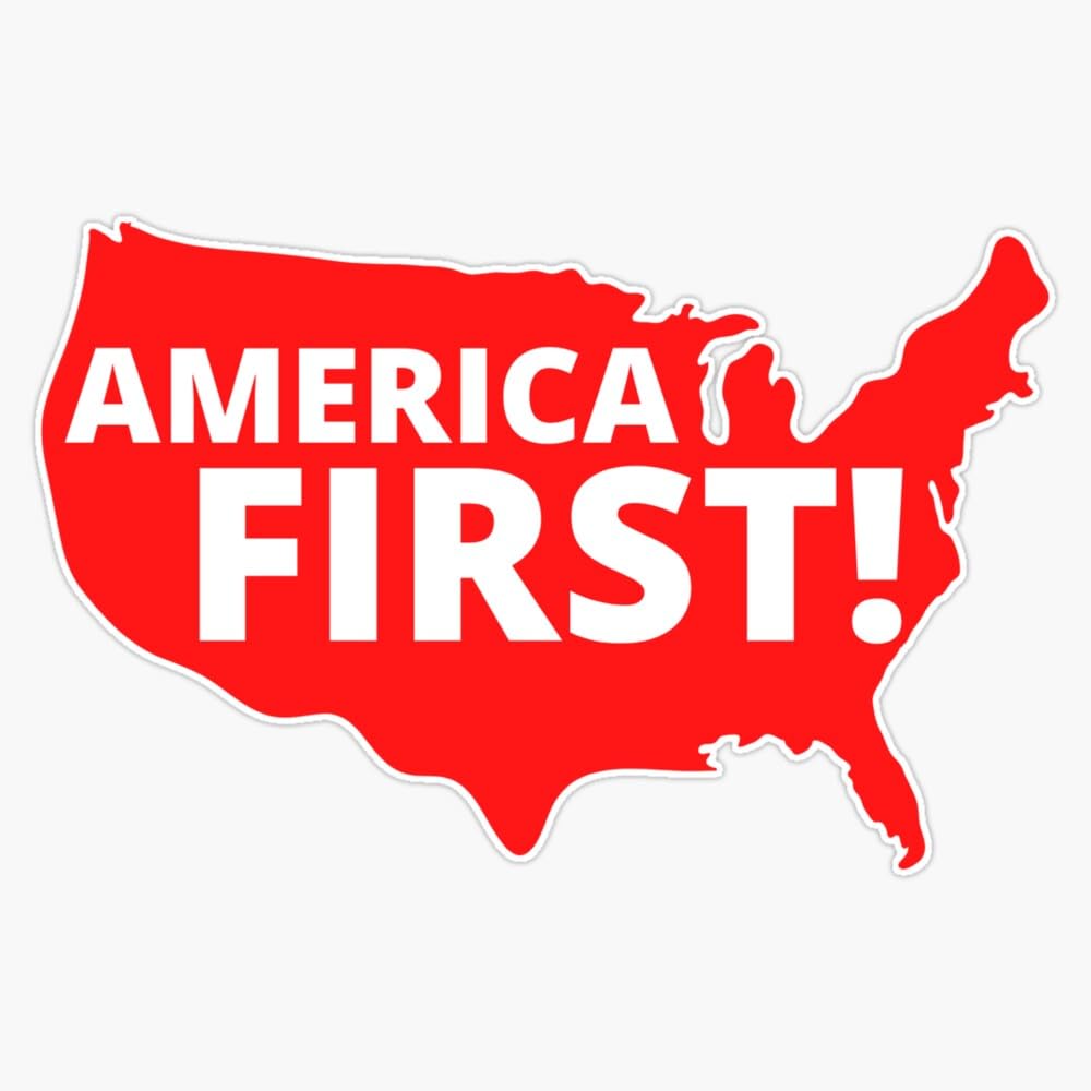 Amazon.com: America First! Sticker Bumper Sticker Vinyl Decal 5 ...