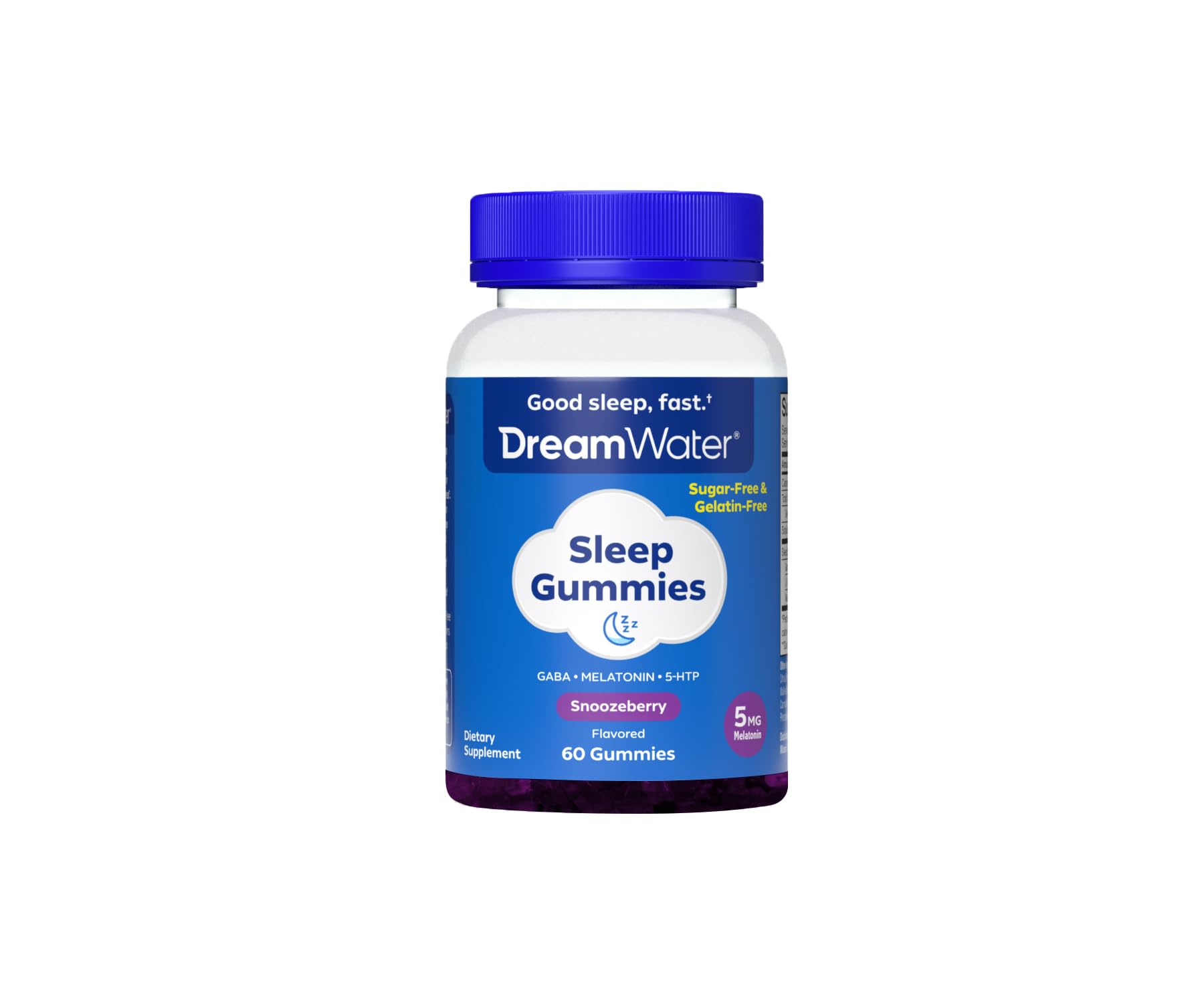Amazon.com: Dream Water Sleep Gummies; Melatonin 5mg, GABA, 5-HTP ...