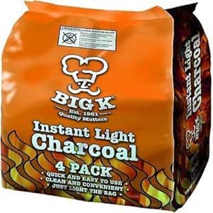 Bigg K Instant Light Lumpwood Charcoal - 4 x 1kg Bag | Natural BBQ ...