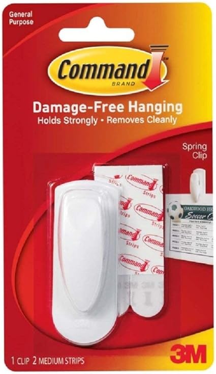 Amazon.com: Command Spring Clip 1 Clip And 2 Adhesive (6 Pack) : Office ...