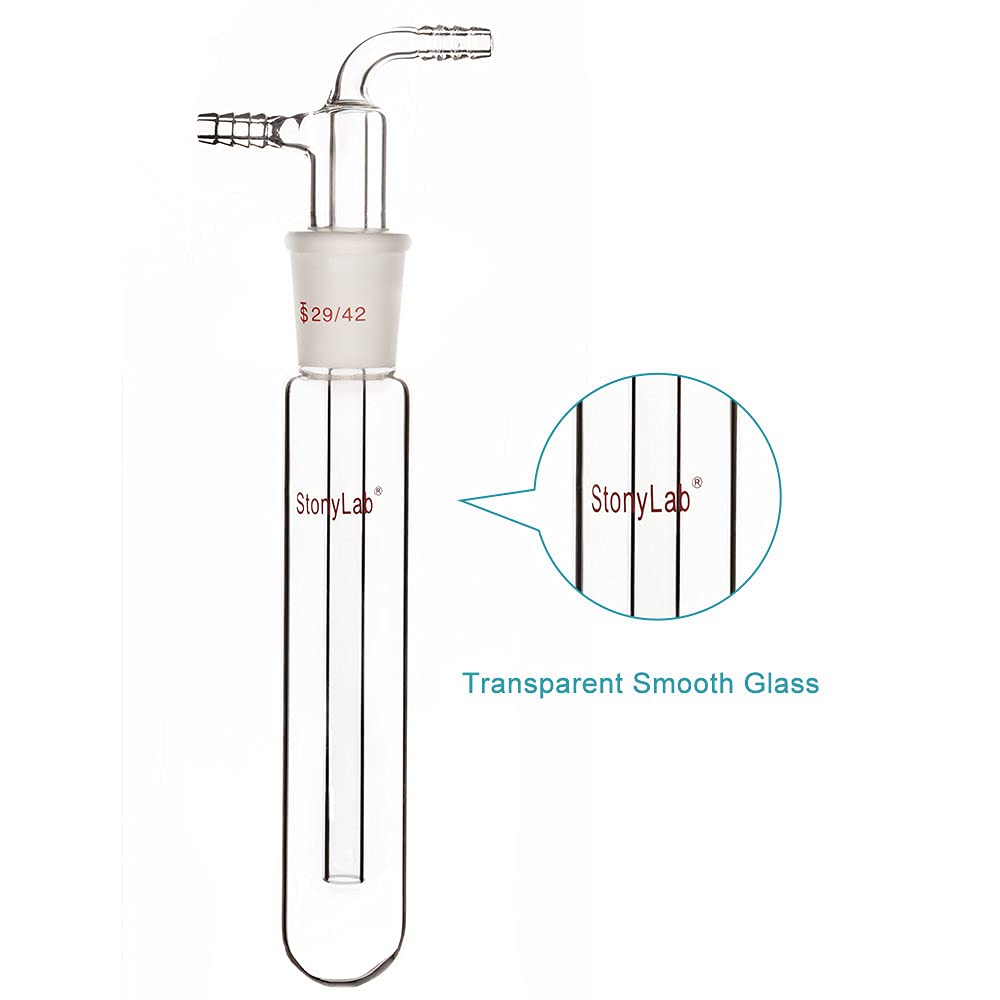 stonylab Glass Vacuum Cold Trap Bubbler with 10mm Serrated Hose, 225mm ...
