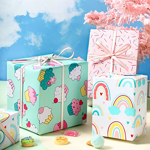 Snapklik.com : LeZakaa Mini Wrapping Paper Roll - Mini Roll - Cupcake ...