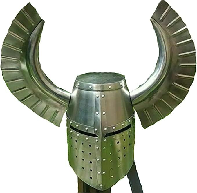 Amazon.com: Medieval Knight Great Helmet with Teutonic Crest Wing ...