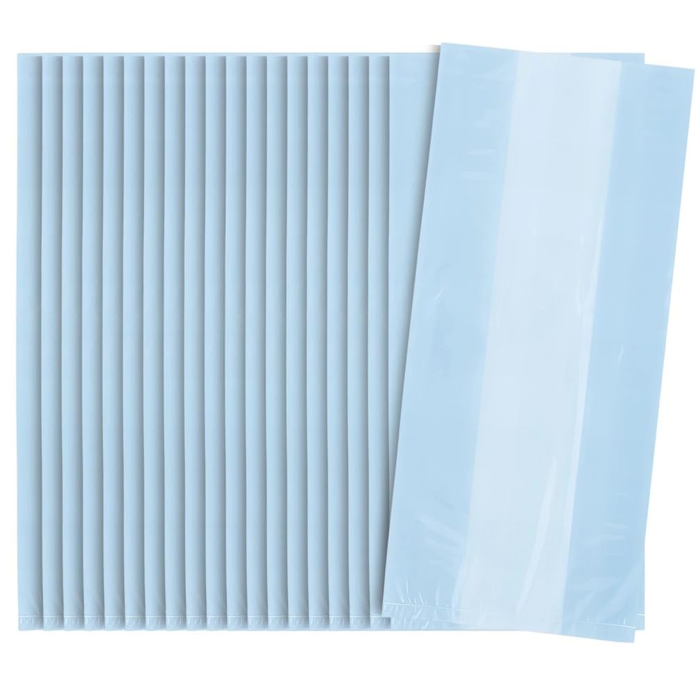 Amazon.com: Baby Blue Cellophane Party Favor Plastic Bags - 11.5" x 5 ...