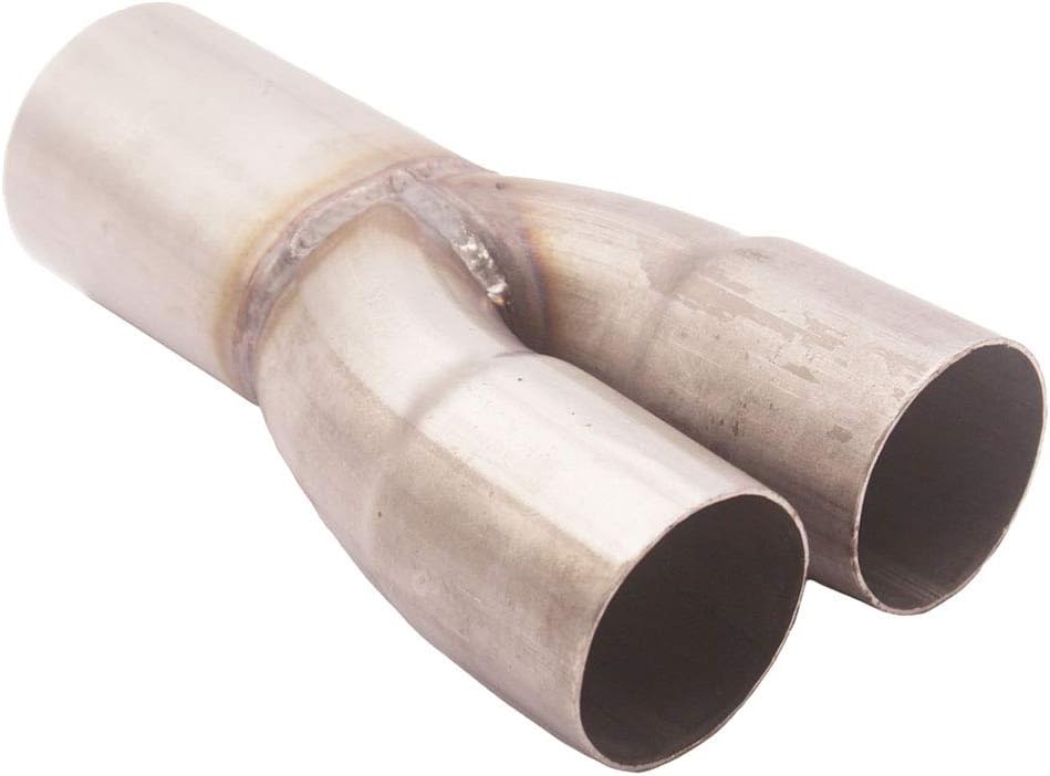 Amazon.com: D 2-1 Exhaust Merge Collector Dual 2" ID Inlet Single 2.5 ...