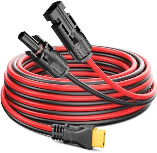 Amazon.com: MOOKEERF Solar to XT60 Extension Cable 10AWG 20FT Solar ...