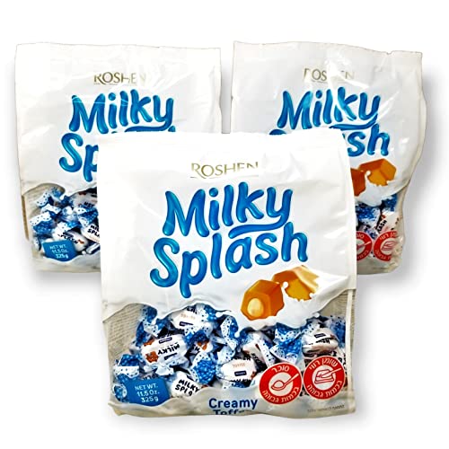 Roshen Milky Splash, Caramel Creamy Toffee with Milk Filling, - Want It All