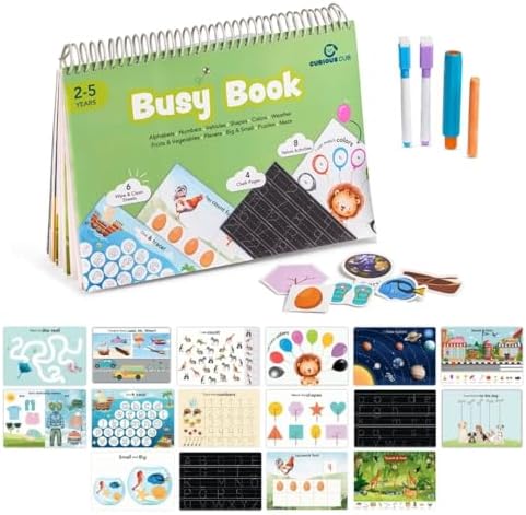 Buy Curious Cub Montessori Busy Book | Toddler Busy Binder for 2-5 Yrs ...