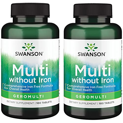 Buy Swanson Geromulti Without Iron (Multi for Seniors) 100 Tabs (2 Pack ...