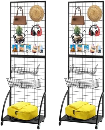 Amazon.com: NectaCol Grid Wall Panels, 2 Packs 2'x 6' Gridwall Display ...