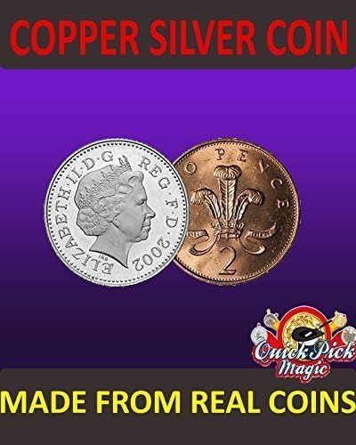 UK COPPER SILVER COIN 10p – 2p MAGIC TRICK / MADE FROM REAL COINS ...