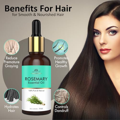 INTIMIFY Tea Tree Oil & Rosemary Oil | For Hair Growth, Skin & Face ...
