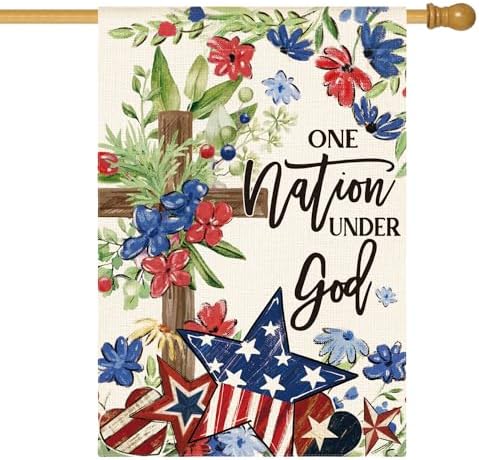 Amazon.com : 4th of July Patriotic House Flag 28x40 Inch Double Sided ...