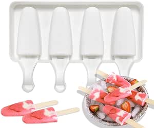 Amazon.com: oAutoSjy Cute Triangle Shaped Popsicle Molds 4 Cavities Ice ...