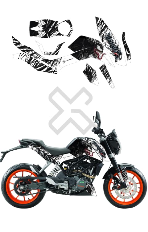 Grayfixx Venom Edition Full Body Sticker for Duke 200 | Made in Premium ...