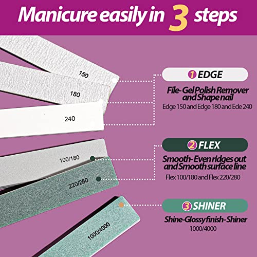 Snapklik.com : Nail Files And Buffer, Professional Manicure Tools Kit ...