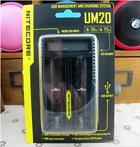 Amazon.com: Nitecore UM20 Smart Battery Charger LCD Display Battery ...