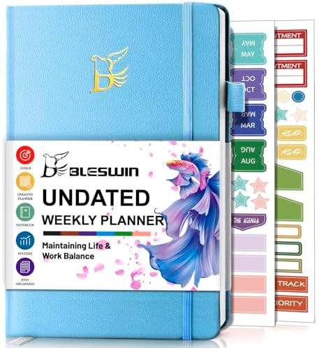 Amazon.com : Weekly and Monthly Planner Undated, Non-dated Academic ...
