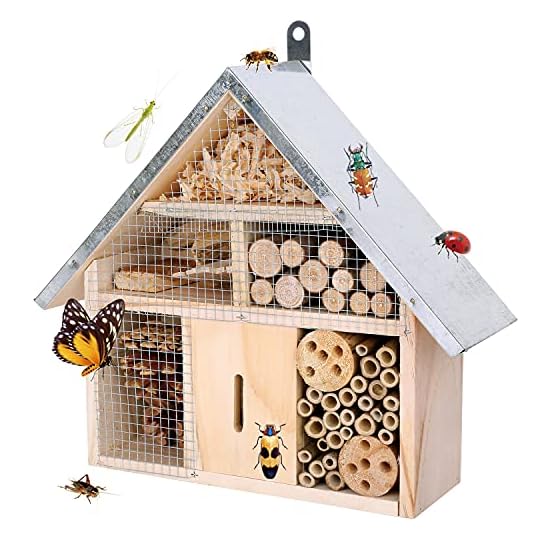 Wooden Insect House for Garden Insect Hotel for Ladybugs,Mason Bees ...