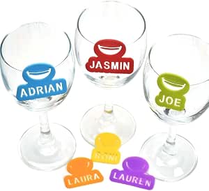 Amazon.com: Silicone Name Tags: The Perfect Party Personalization! Pack ...