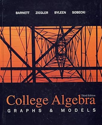 Amazon.com: College Algebra: Graphs and Models: 9780073051956: Barnett ...