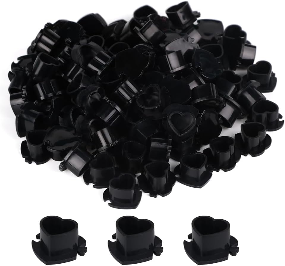 Amazon.com: 200PCS Disposable Tattoo Ink Cups Heart Shaped Stable ...