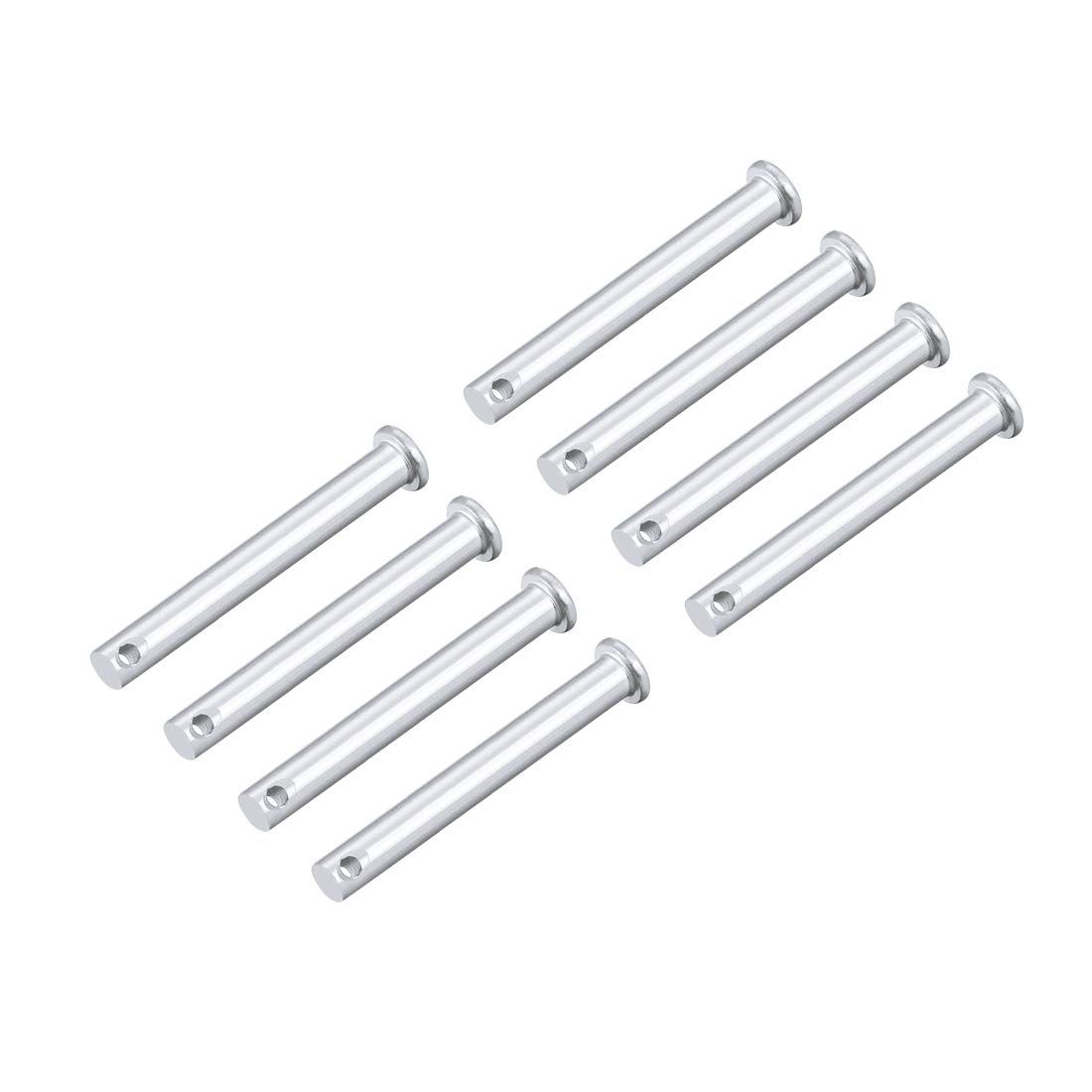 uxcell Single Hole Clevis Pins - 8mm X 80mm Flat Head Zinc-Plating ...