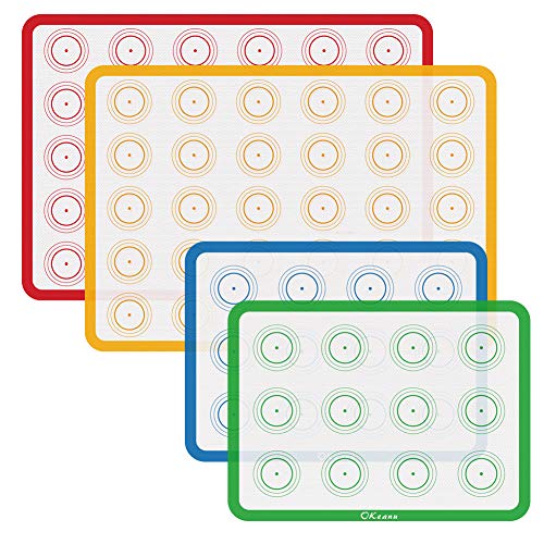 Silicone Baking Mats, OKeanu Non-stick Silicone Macaron Baking Mat ...