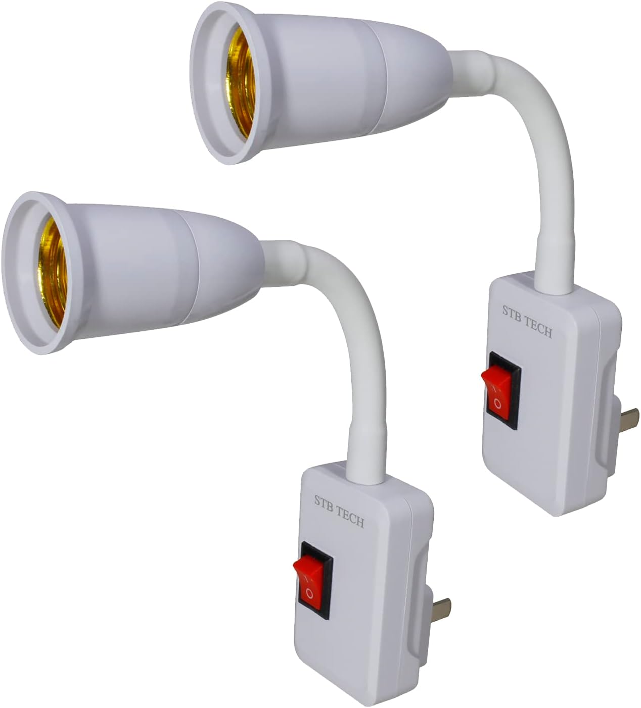 STBTECH E27/E26 Plug in Light Socket Adapter with On/Off Switch ...