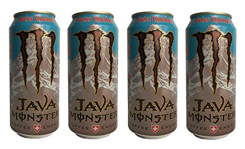 Java Monster Swiss Chocolate Flavored Energy Drink, 15 ounce (pack of 4 ...