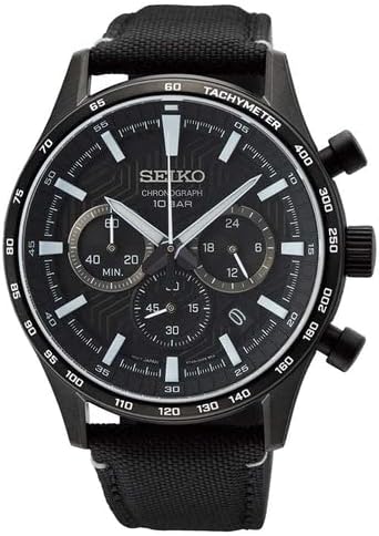 SEIKO Essentials BIF Quartz Chrono Black Dial, Black, Quartz Watch ...