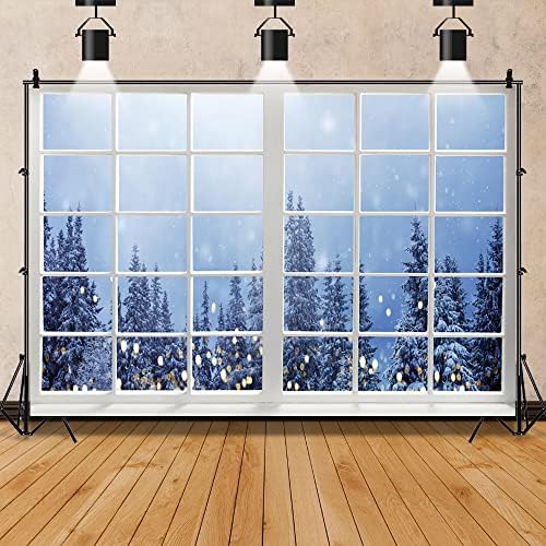 Amazon.com : Laeacco 5x3ft Pine Tree Backdrop, Window Outdoor ...