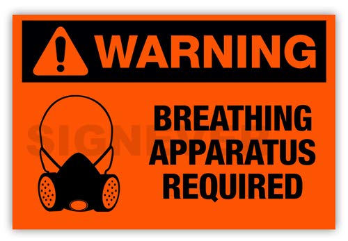 SIGN EVER Warning Breathing Apparatus Information Sign Stickers ...