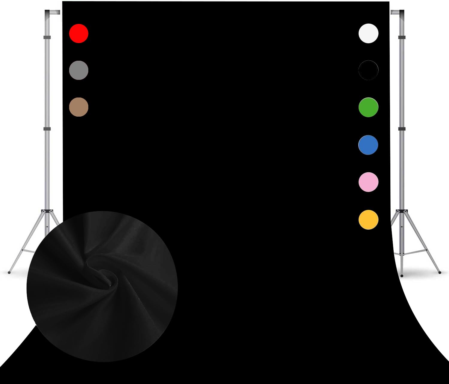 Amazon.com : 10x7 ft Back Drop Black Photoshoot Backdrop Cloth for ...