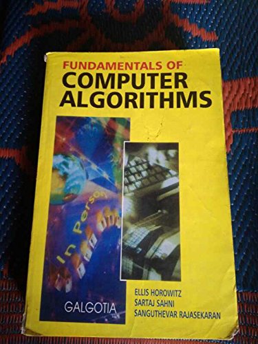 Fundamentals Of Computer Algorithms By Horowitzsahni