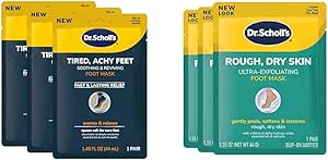 Amazon.com: Dr. Scholl's Tired, Achy Feet Soothing & Reviving Foot Mask, 3 Pair, Warming Booties ...