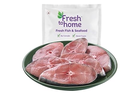 FreshToHome Seer Fish/KingFish/Surmai/Neymeen/Vanjaram | Steaks | 230g ...