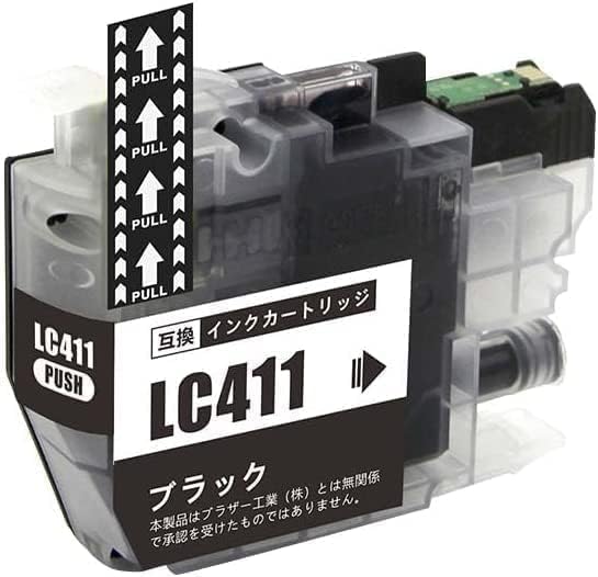 Amazon.co.jp: 注文前に識別番号要確認「N9」 J-ECO製 LC411BK ブラック 染料 単品 ブラザー用 互換インクカートリッジ 残量表示 ISO14001、ISO9001 ...