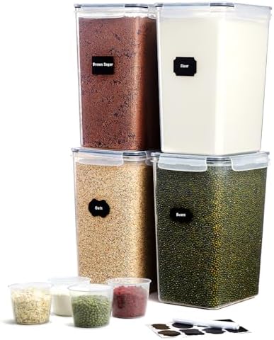 10L Plastic Canister Food Storer Storage CONTAINERS Set of 2 : Amazon ...