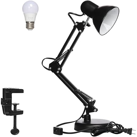 Amazon.com: Globe Electric 56963 32" Multi-Joint Desk Lamp, Metal Clamp ...