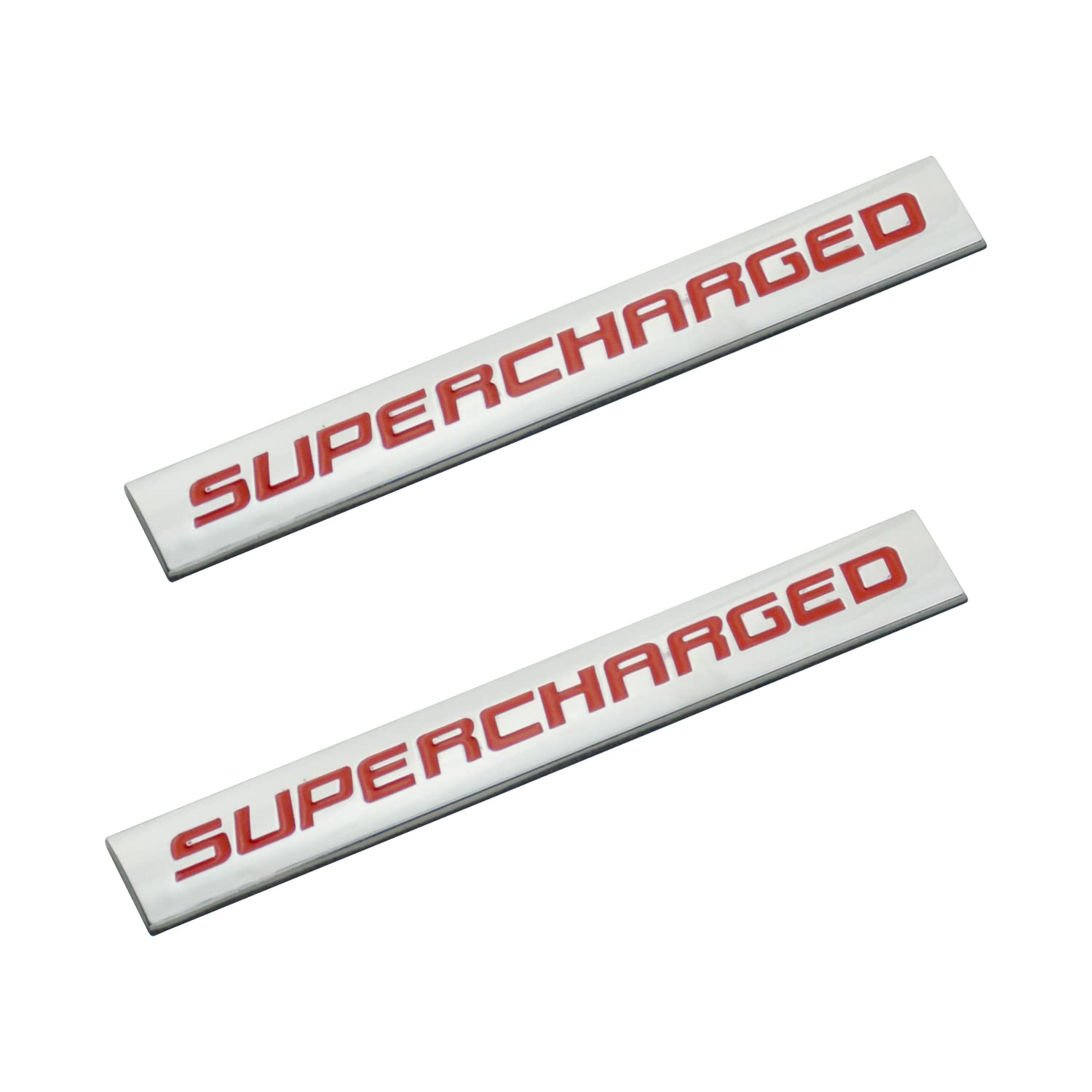 Buy 2PC AUTO Supercharged Emblem 3D Aluminum Supercharged Dash Sticker ...
